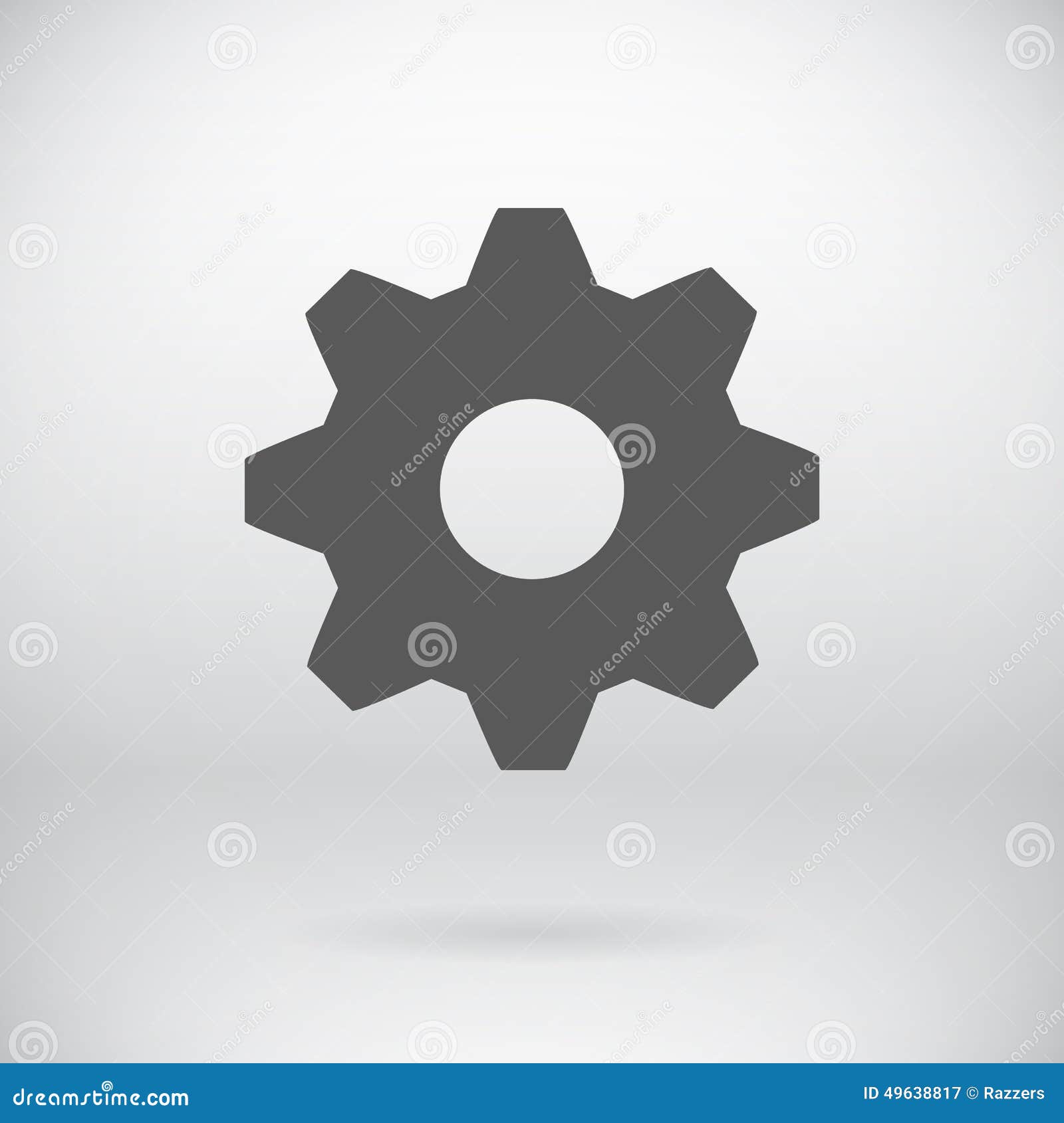 Flat Settings Cog Sign Vector Repair Key Symbol Stock Vector ...