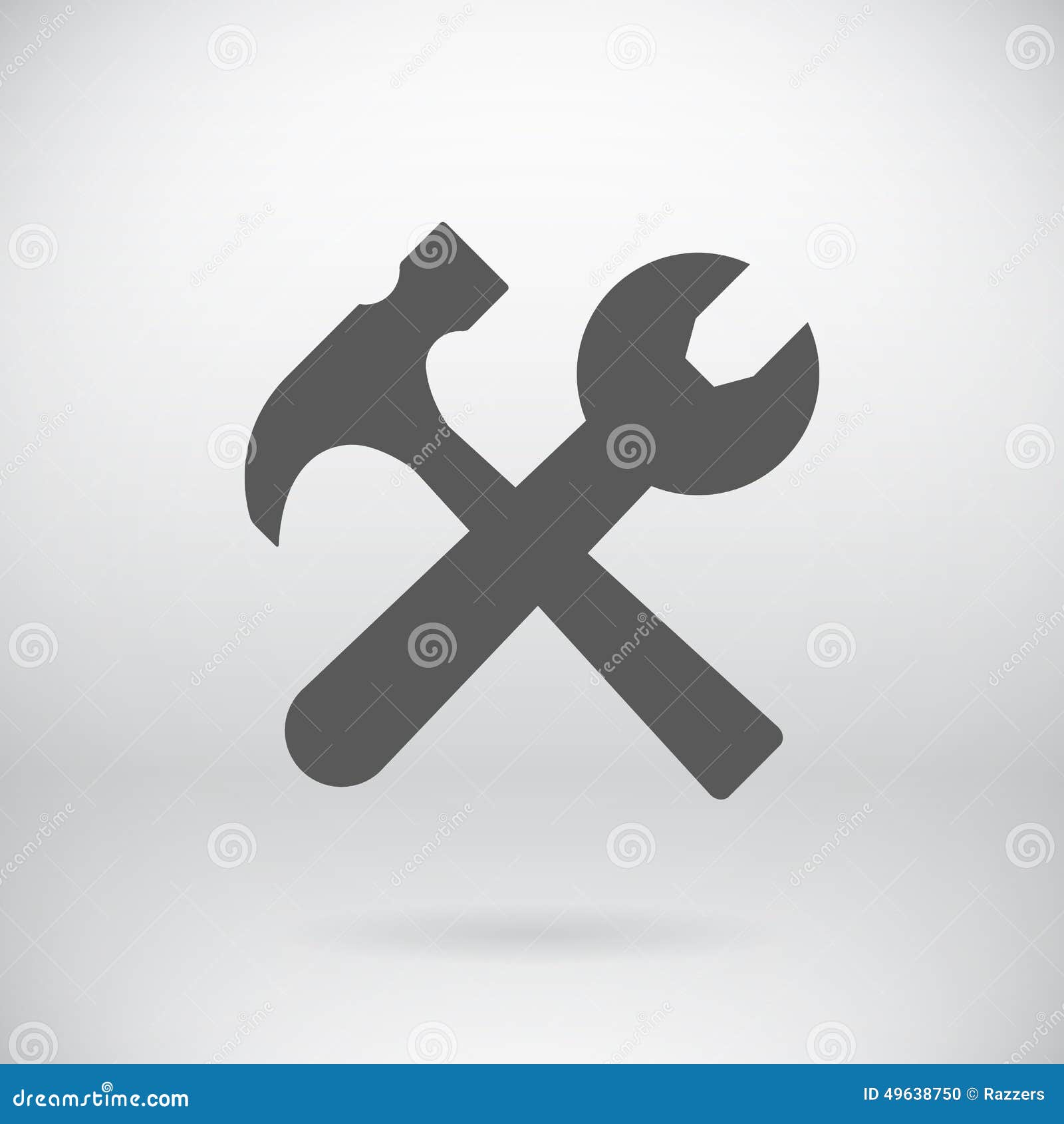 Flat Settings Icon Vector Repair Symbol Background Stock Vector ...