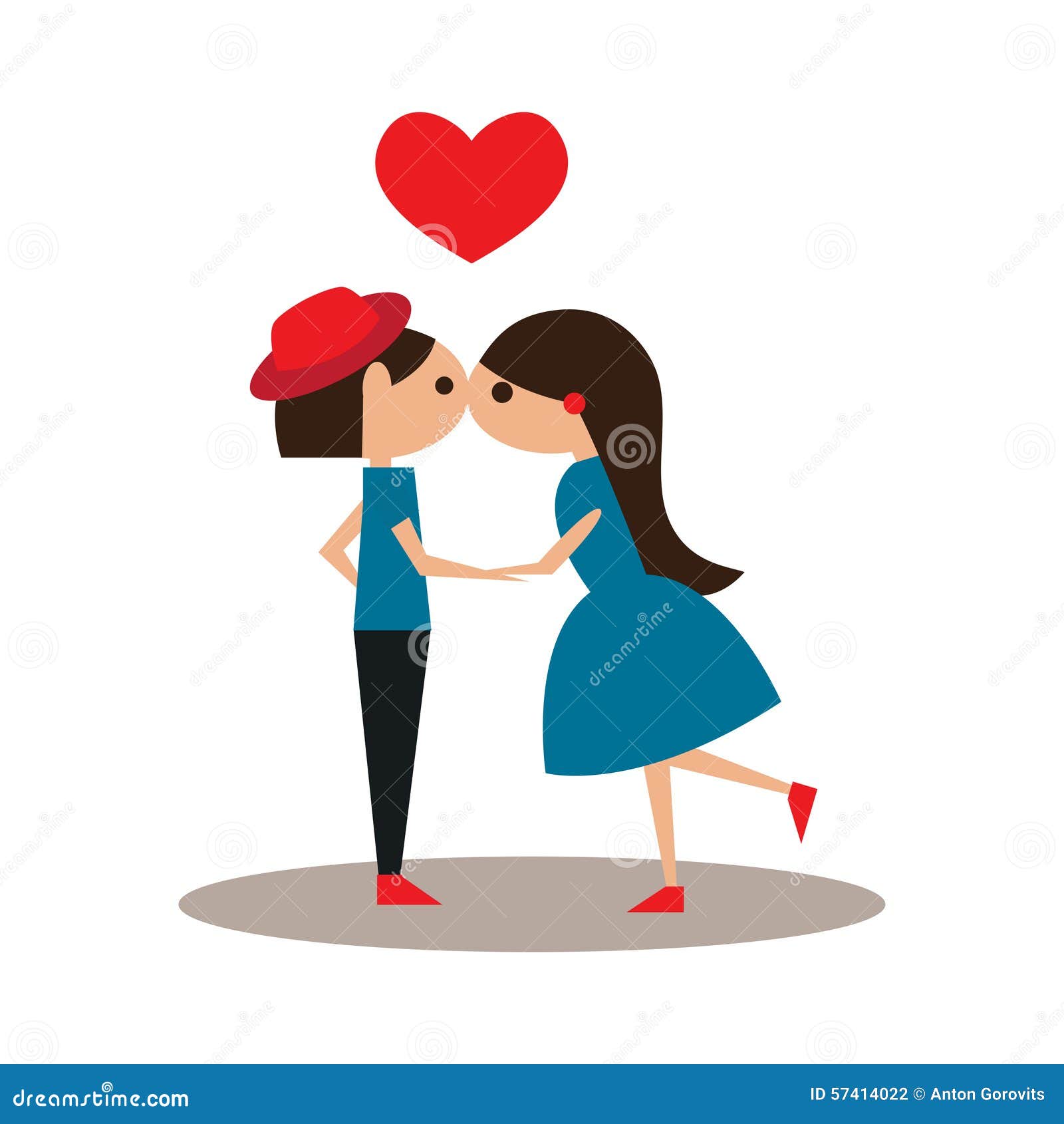 Flat with Shadow Icon and Mobile Application Kiss Stock Vector ...