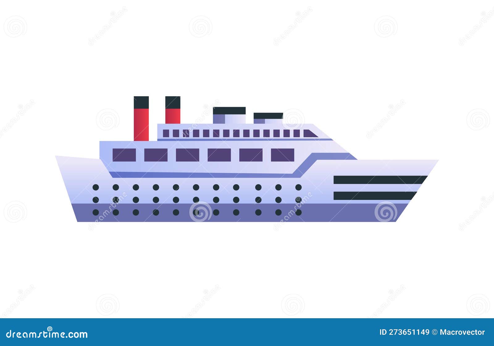 Flat Ship Illustration stock vector. Illustration of object - 273651149