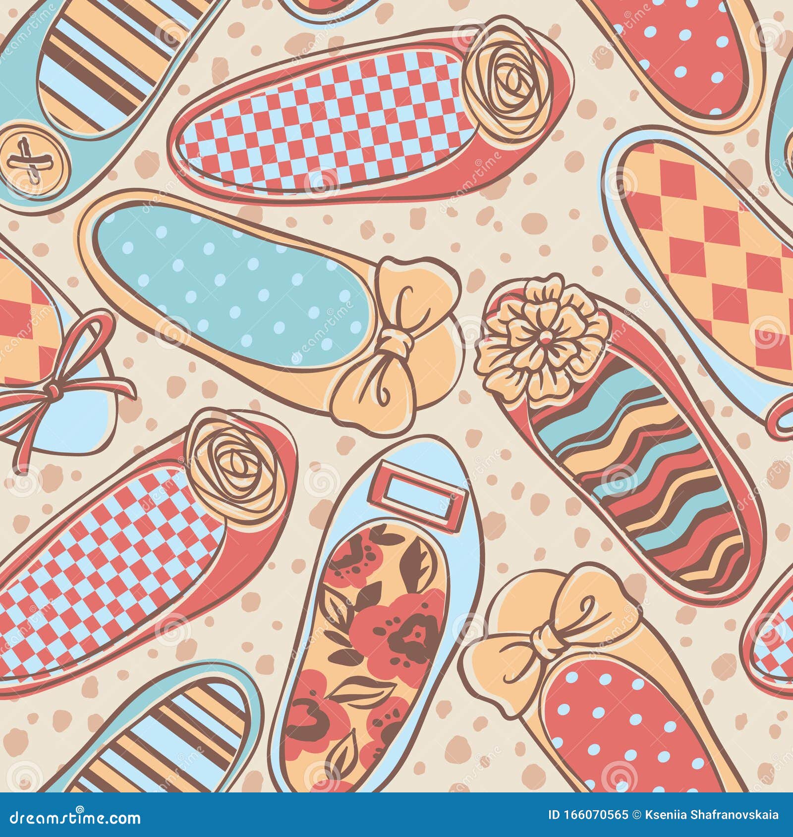 Flat shoes vector pattern stock vector. Illustration of footwear ...