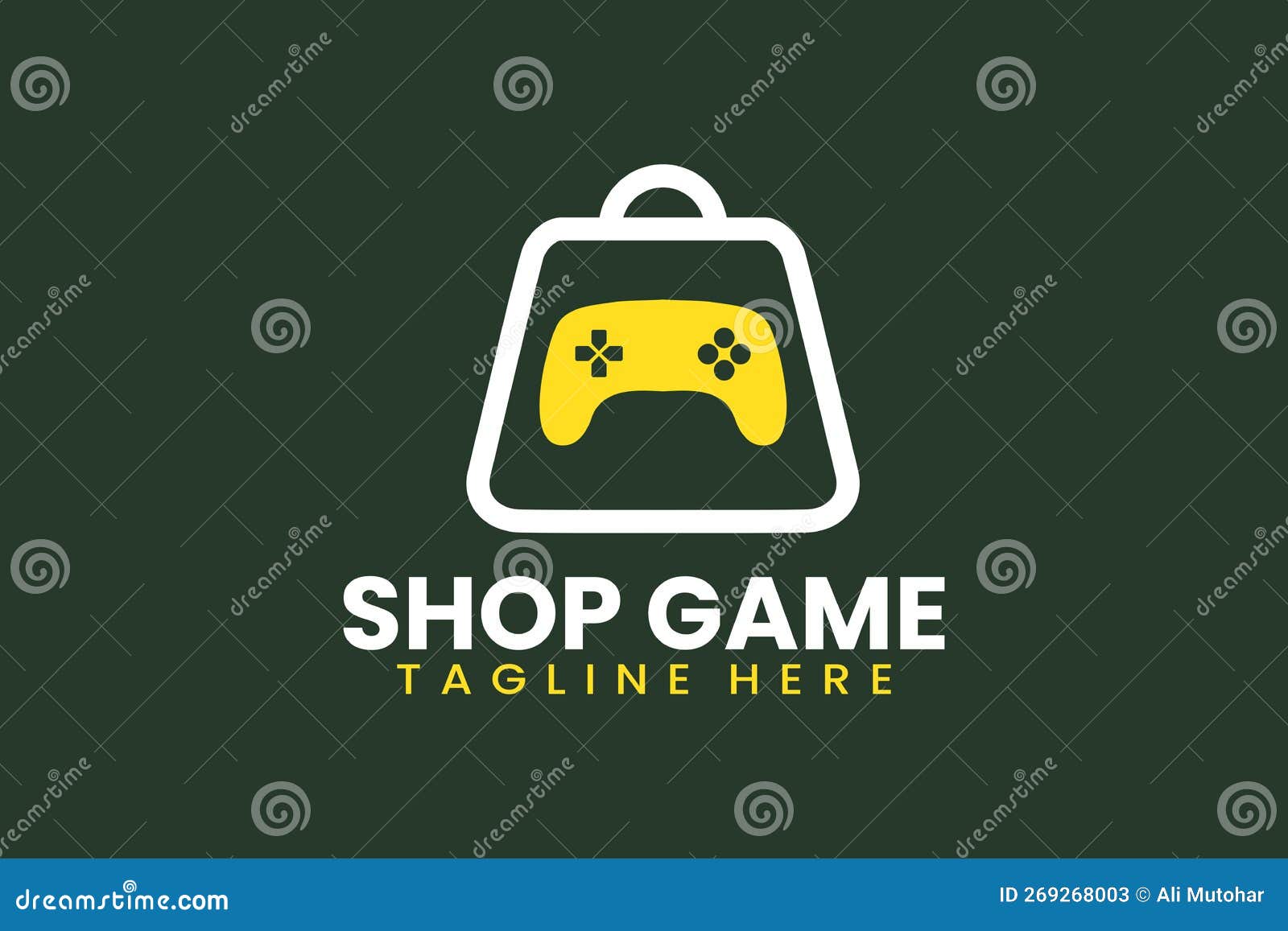 Flat Shop Game Logo Template Vector Illustration Stock Vector ...