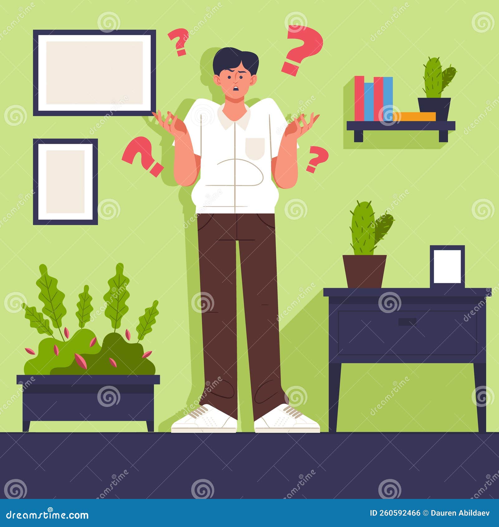 Flat Shrug Best Vector Illustration. Stock Vector - Illustration of ...
