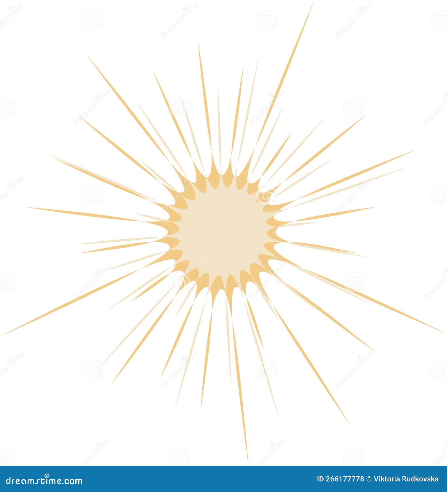 Flat Sign-sun with Divergent Rays. Stock Vector - Illustration of logo ...