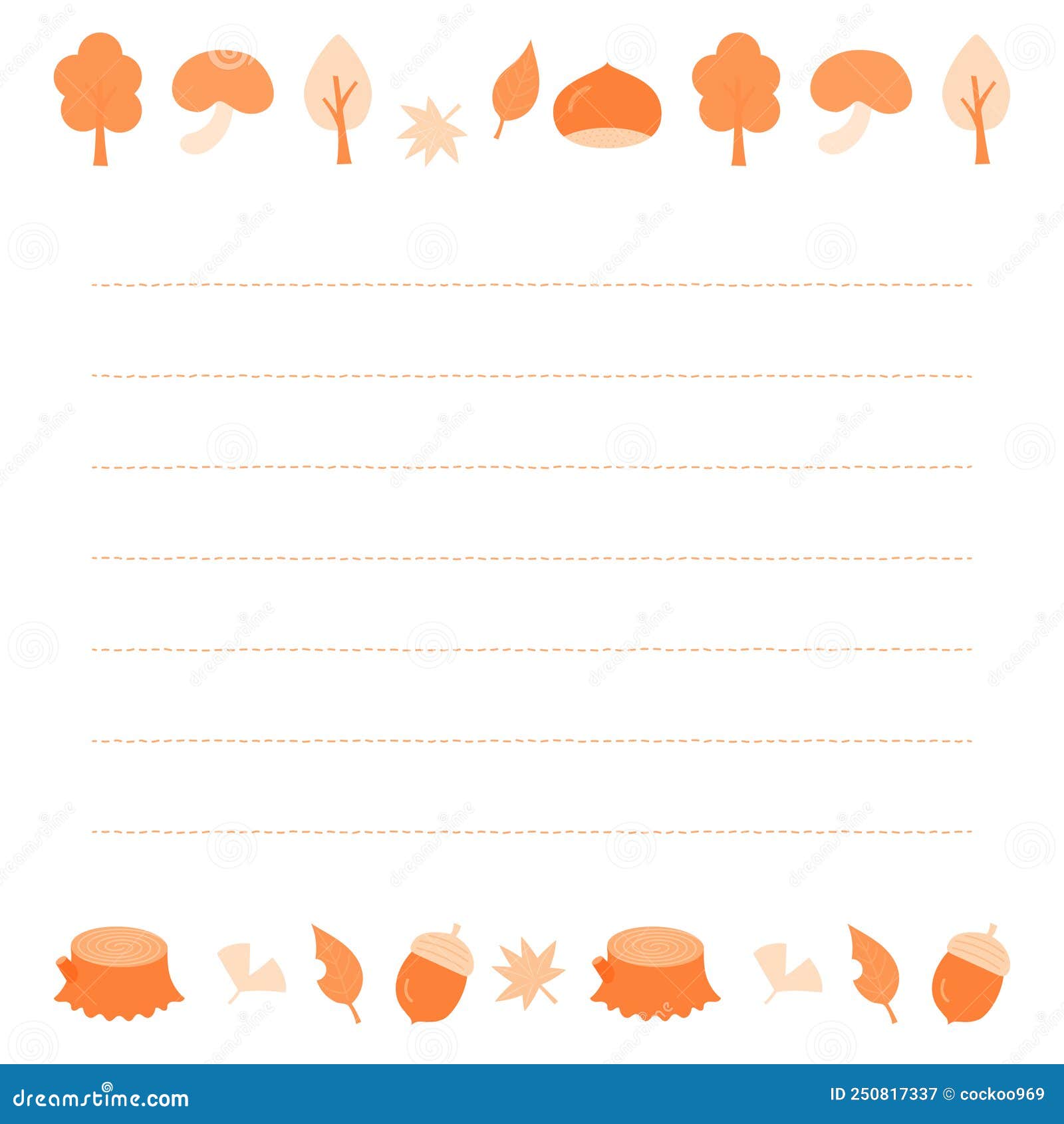 Flat and Simple Autumn Notepad Stock Illustration - Illustration of ...