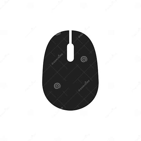 Flat Simple Black Mice Mouse Icon on Background Stock Vector ...