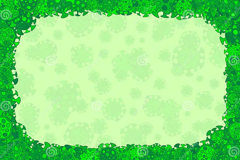 Flat Simple Cartoon Bacterium Science Frame of Microorganisms Stock ...