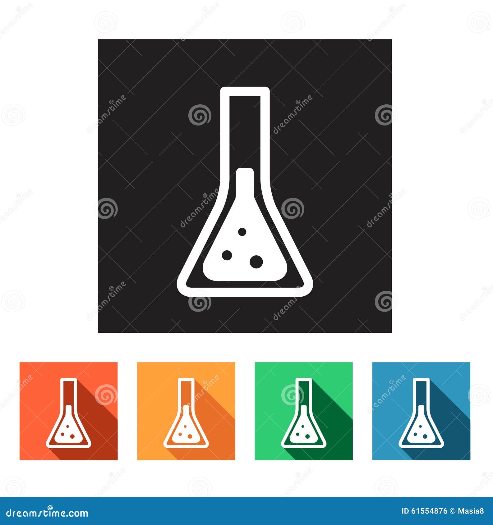 Flat Simple Icons (beaker, Science, Physics, Chemistry), Stock ...