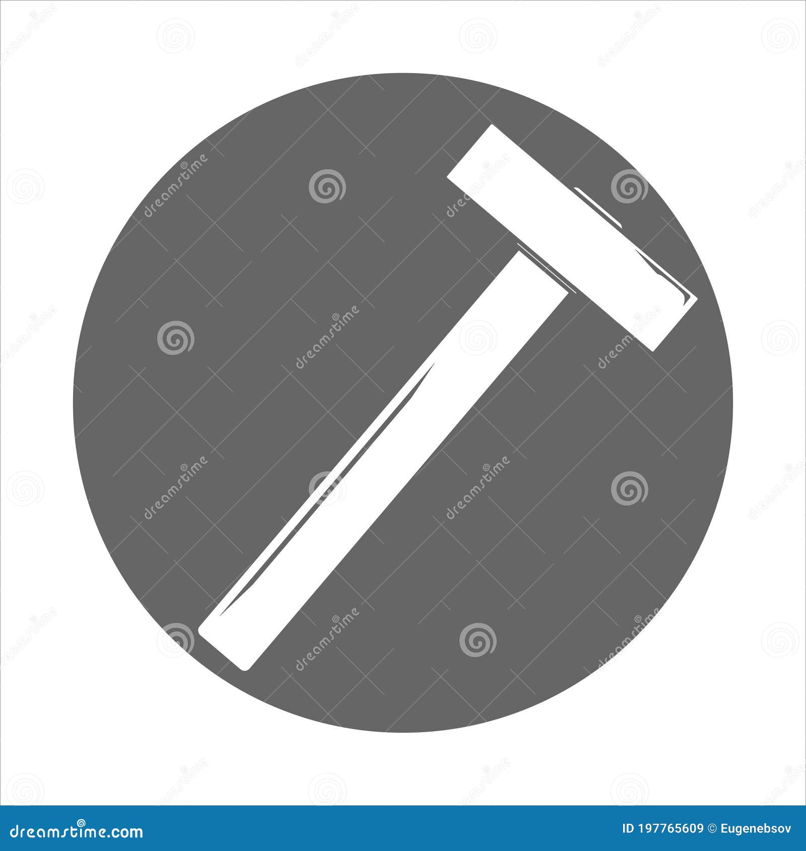 Flat Simple Illustration of Simple Hammer for Web and App Stock Vector ...