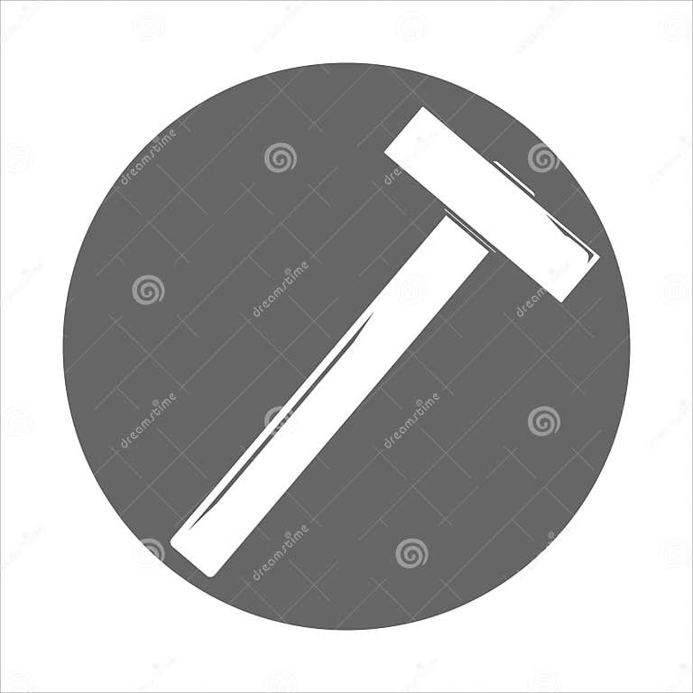 Flat Simple Illustration of Simple Hammer for Web and App Stock Vector ...