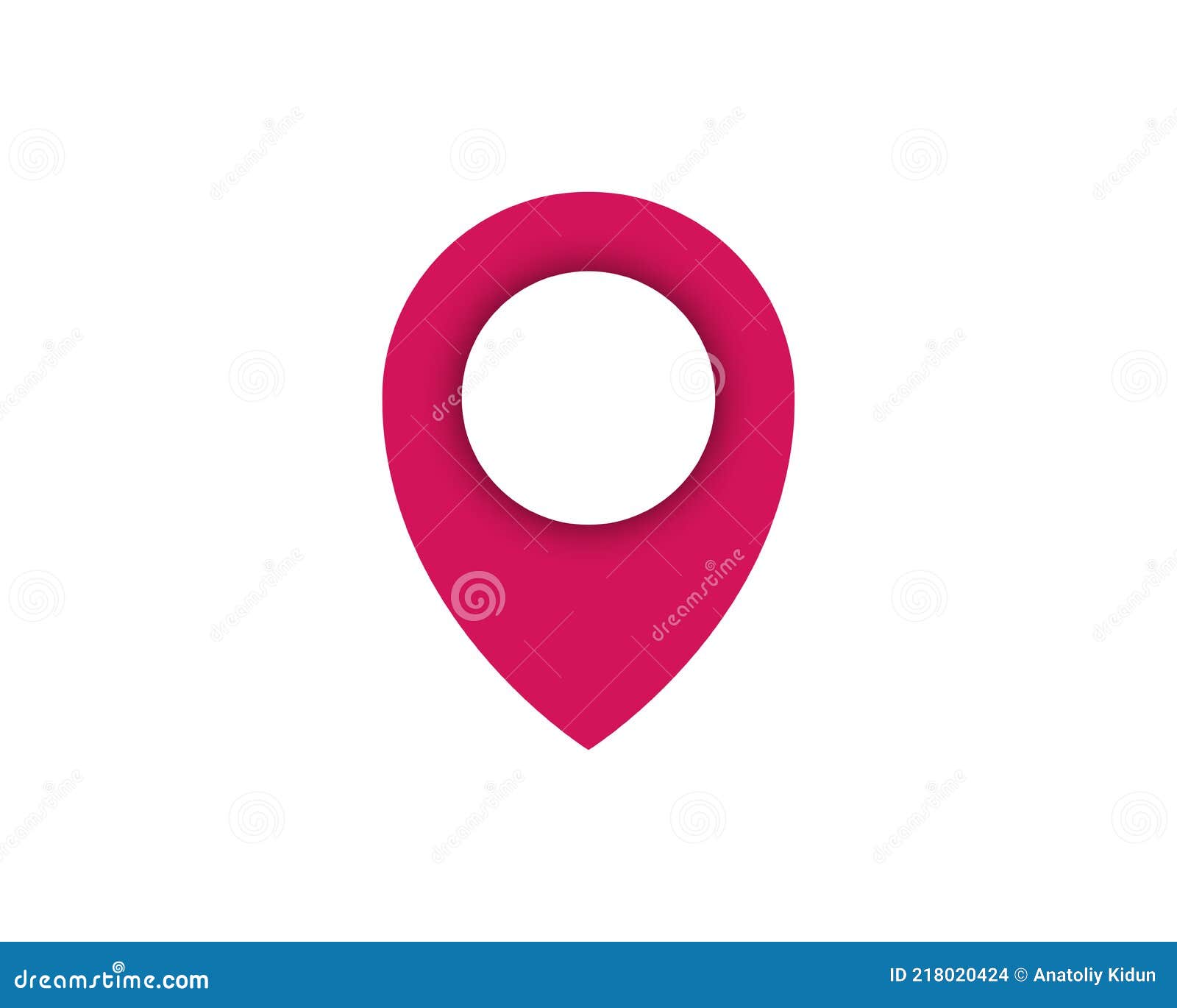 Simple Map Pin. Map Marker Pointer Icon Set. Modern Map Markers ...