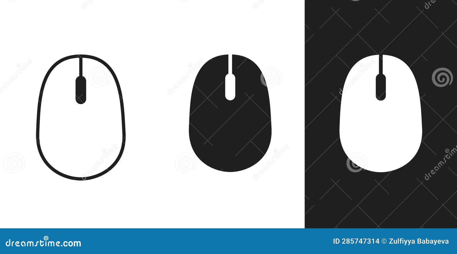 Flat Simple Mice Mouse Icon Vector. Stock Vector - Illustration of icon ...