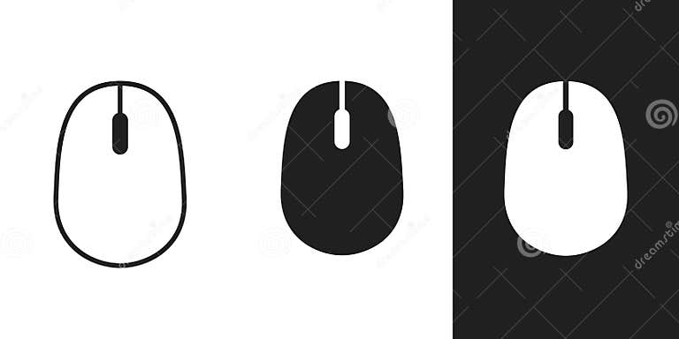 Flat Simple Mice Mouse Icon Vector. Stock Vector - Illustration of icon ...