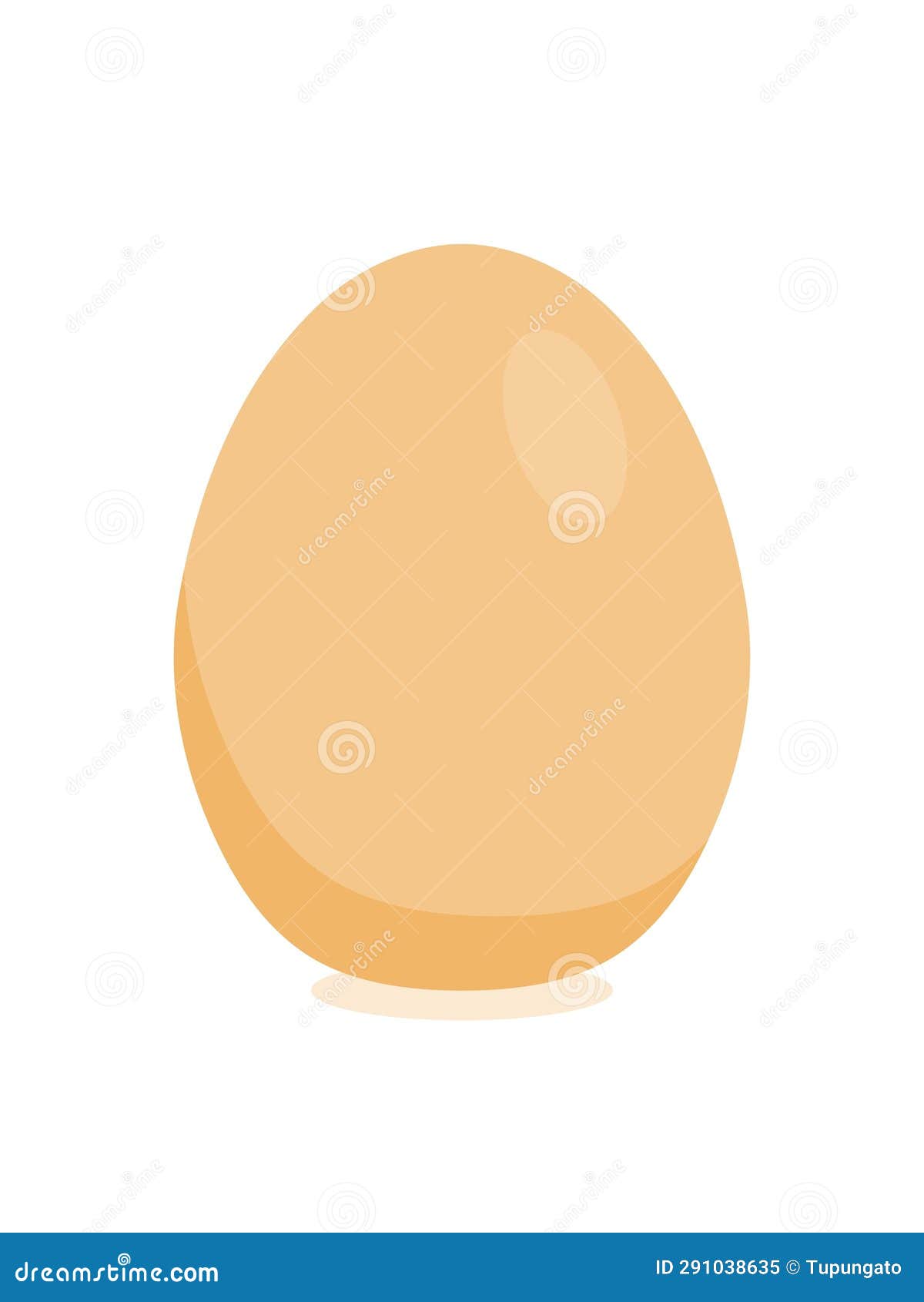 Flat simple vector egg stock vector. Illustration of eggshell - 291038635