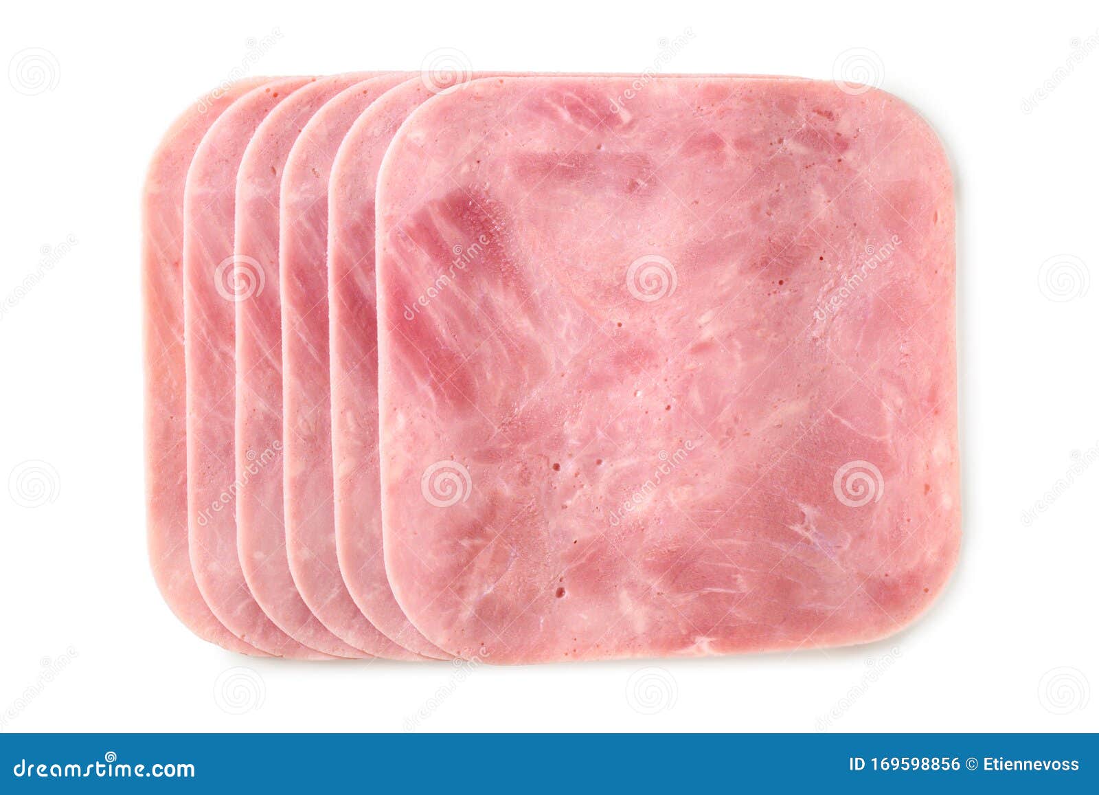 Sliced ham stock photo. Image of meat, square, pink - 169598856