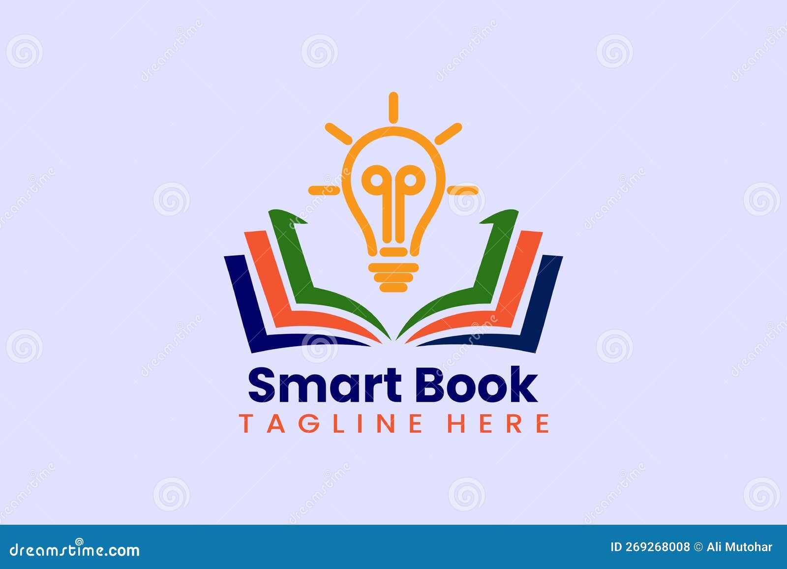 Flat Smart Book Logo Template Vector Illustration Stock Vector ...