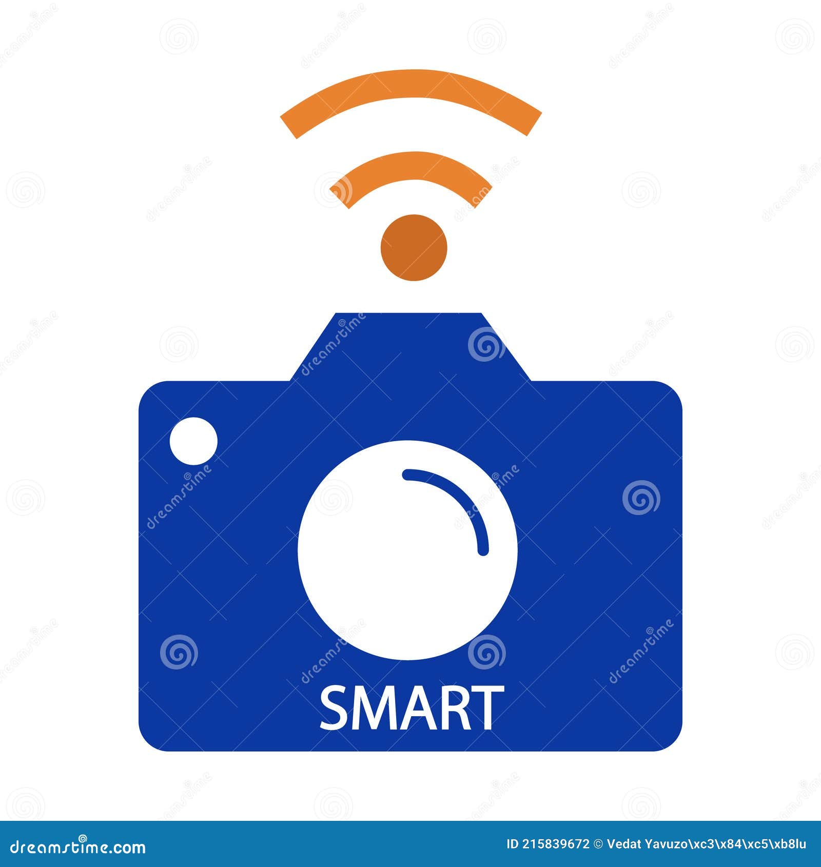 Flat Smart Camera Icon Vector Isolated on White Background. Internet of ...
