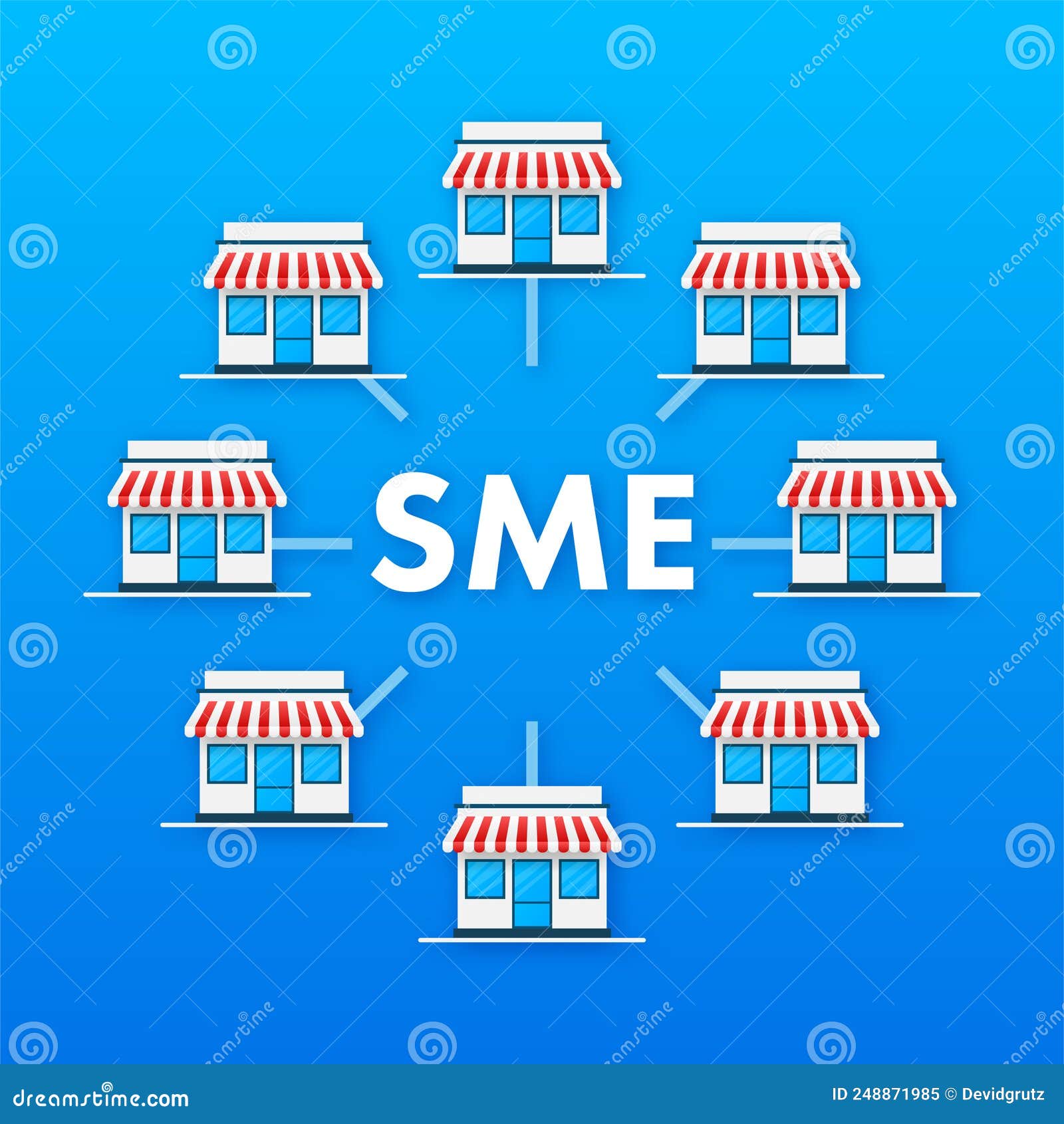 Flat Sme for Concept Design. Strategy Concept. Flat Vector Illustration ...