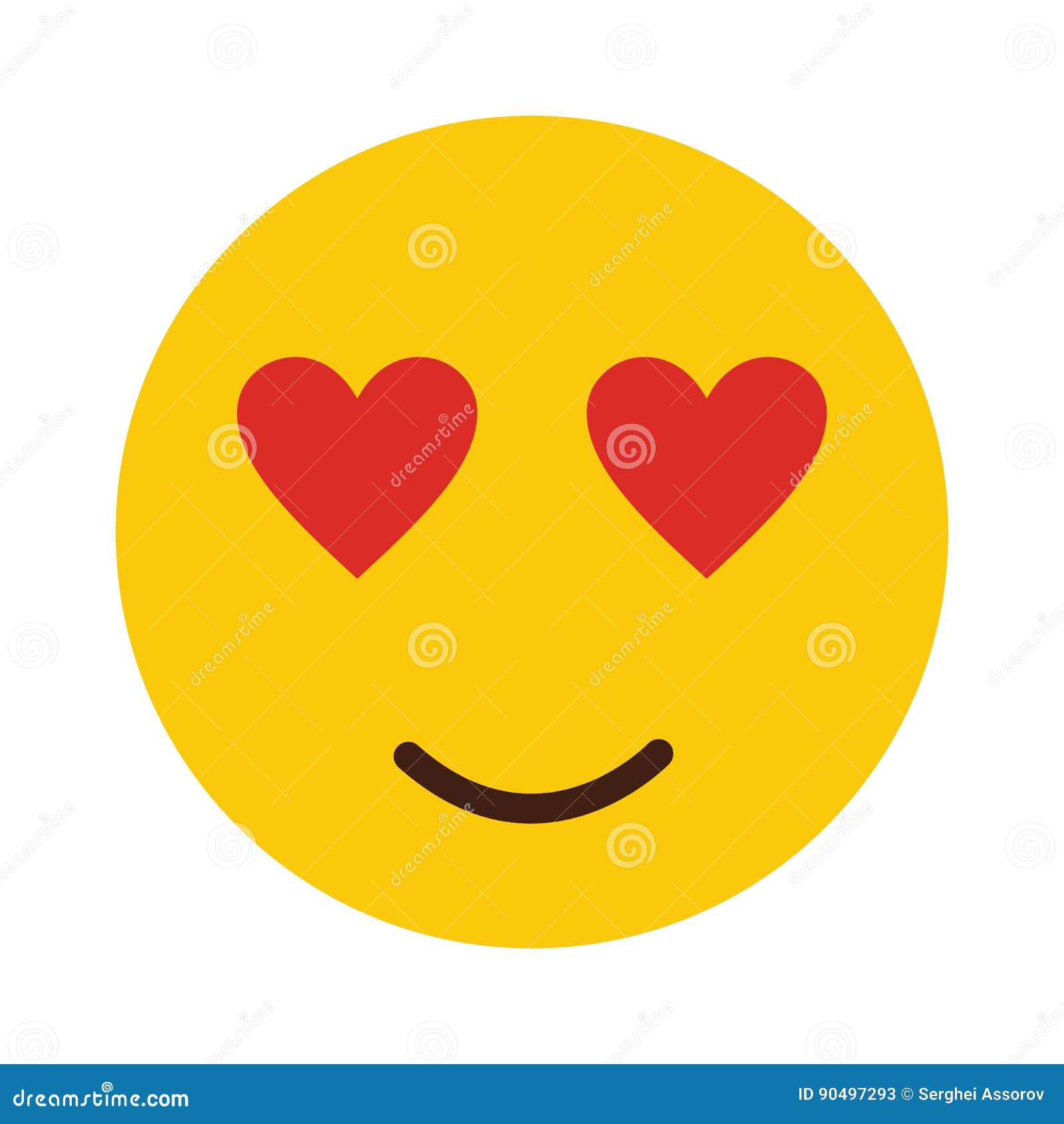 Flat Smile Emodji Isolated on White Background Stock Vector ...