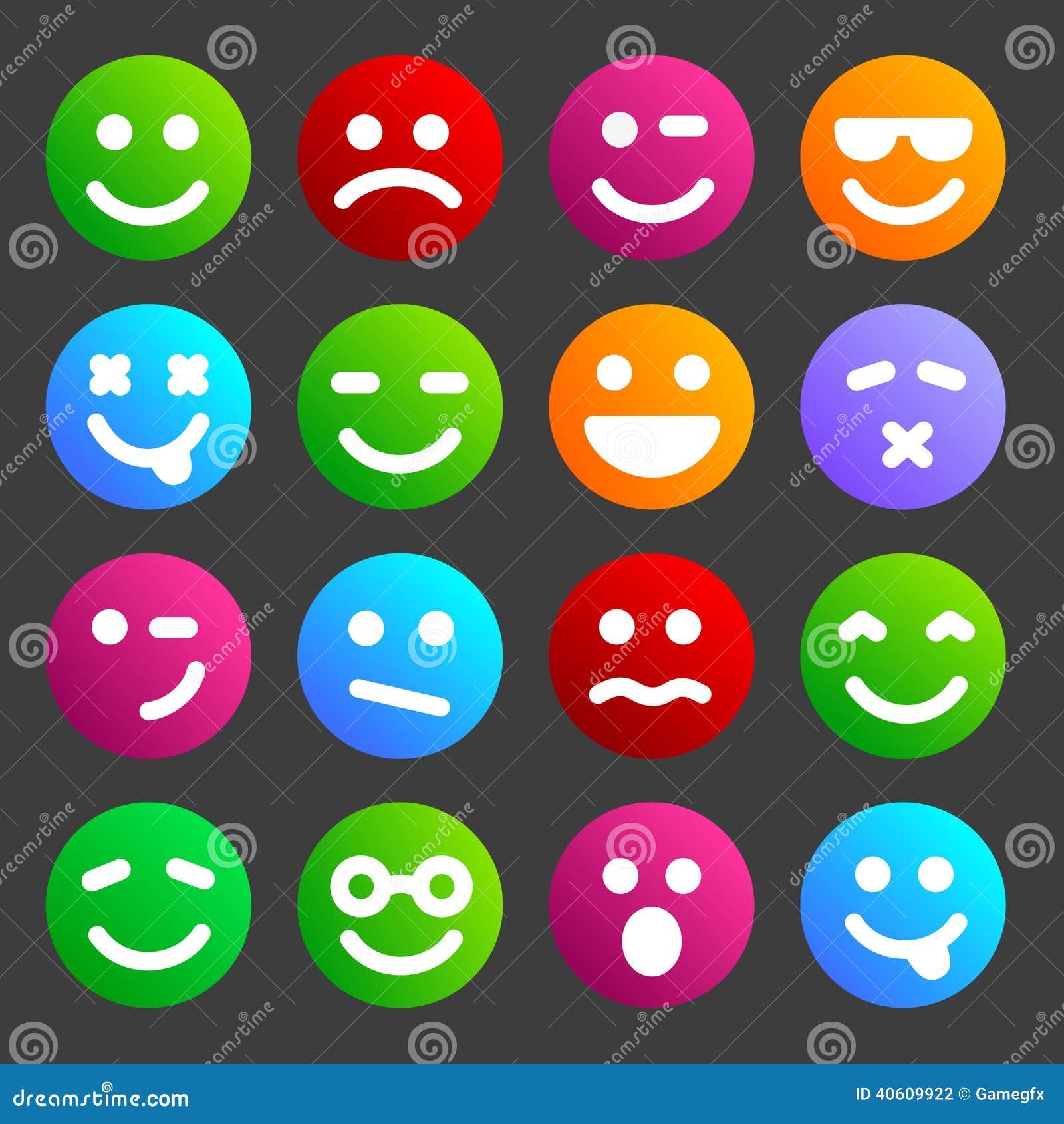 Smiley Icons Vector Illustration | CartoonDealer.com #30278382