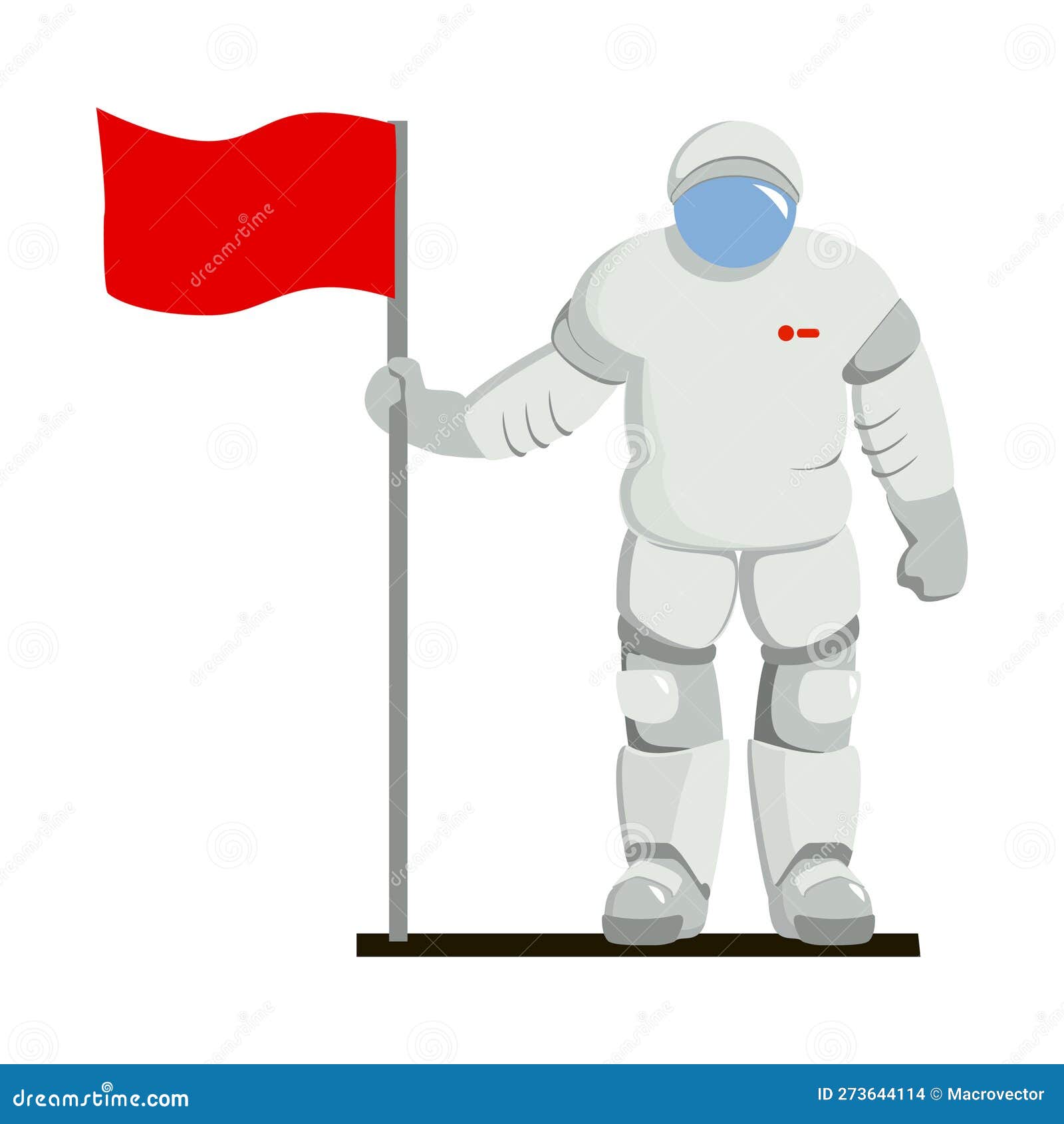 Flat Spaceman Illustration stock vector. Illustration of spaceman ...