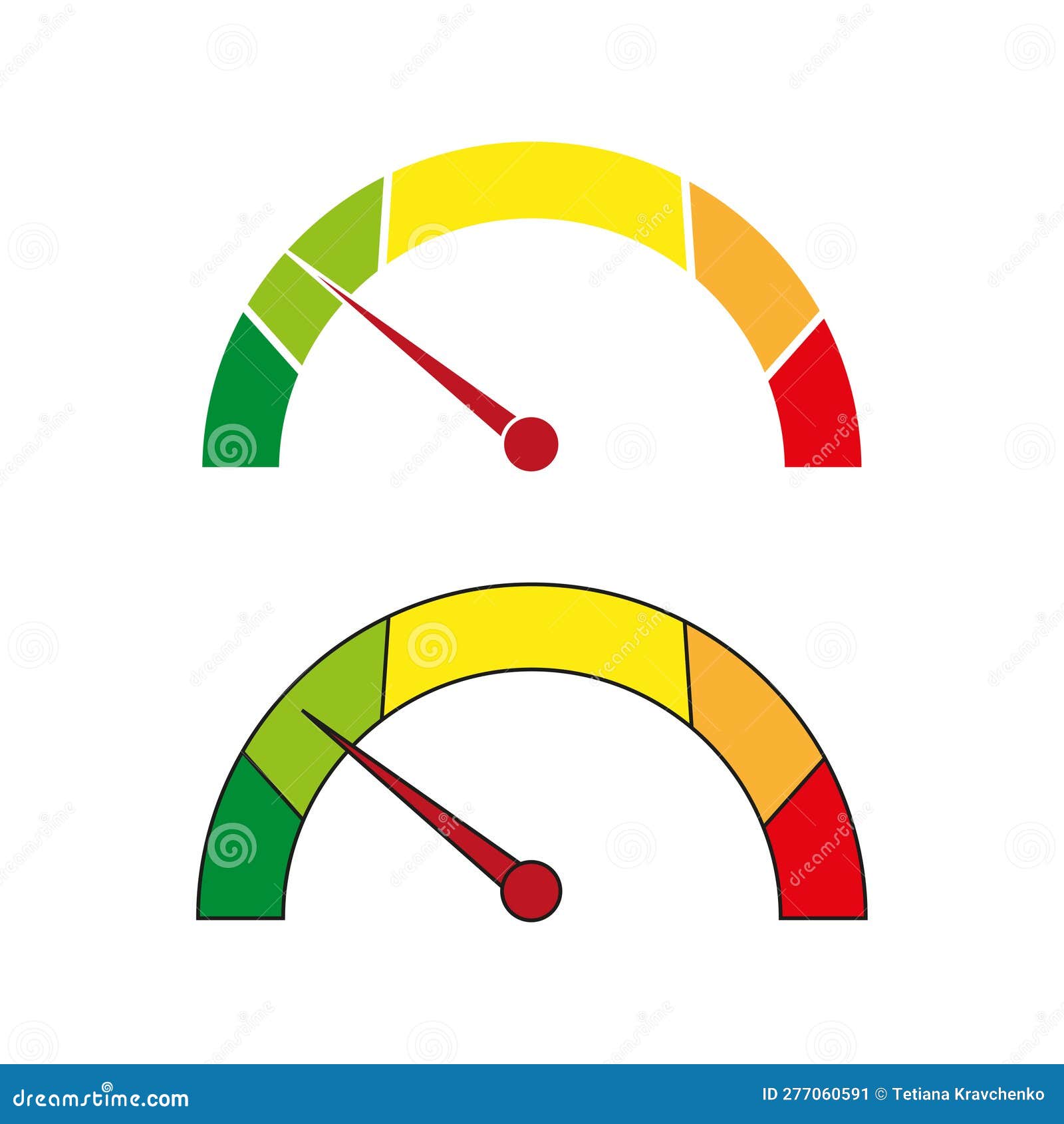 Flat Speedometers. High Speed. Vector Illustration Stock Vector ...