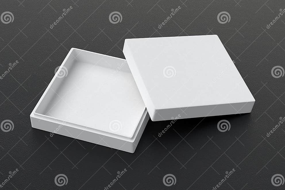 Flat square box stock illustration. Illustration of cardboard - 187158577