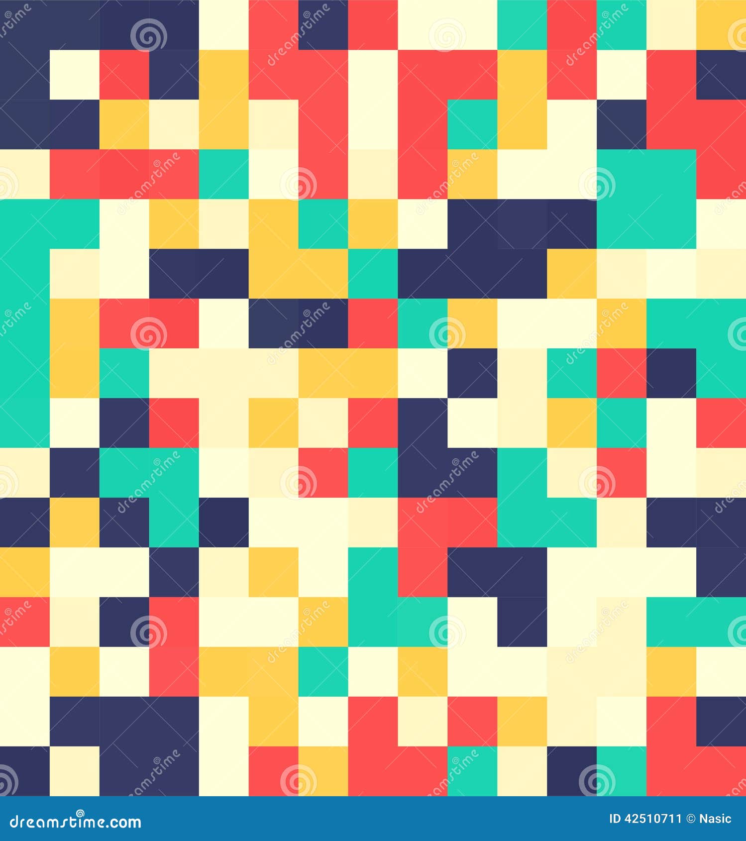 Flat Squares Seamless Pattern Stock Vector - Illustration of drawing ...