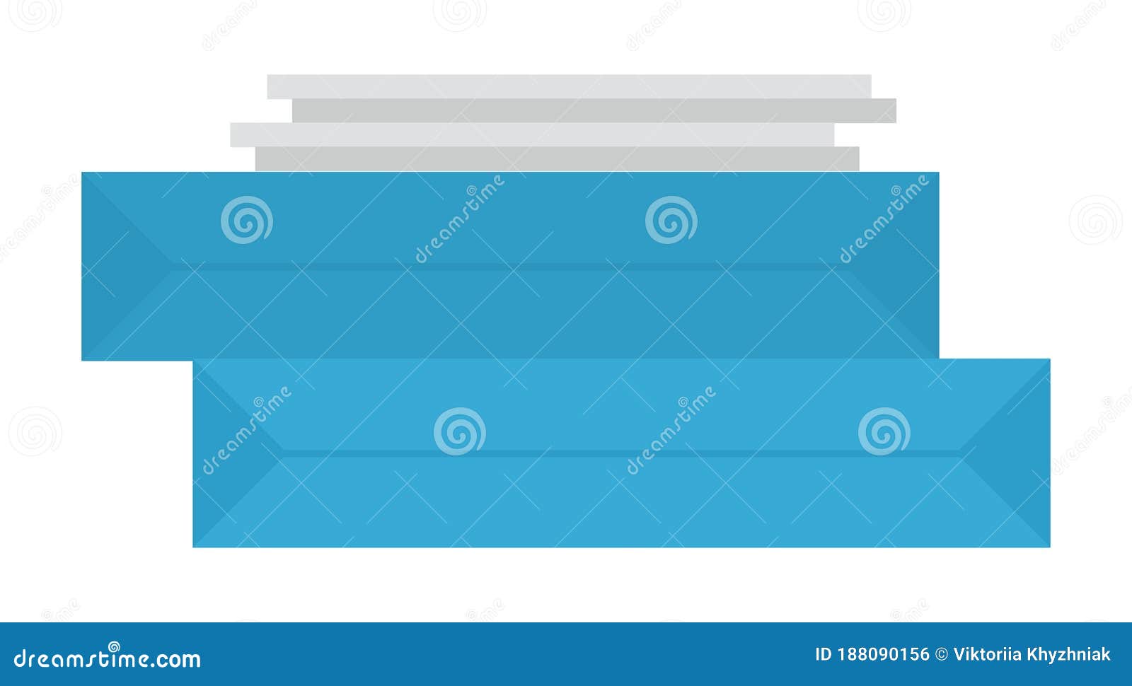 Flat Stack Stationery Paper International A4 Size Vector Image. Stock ...
