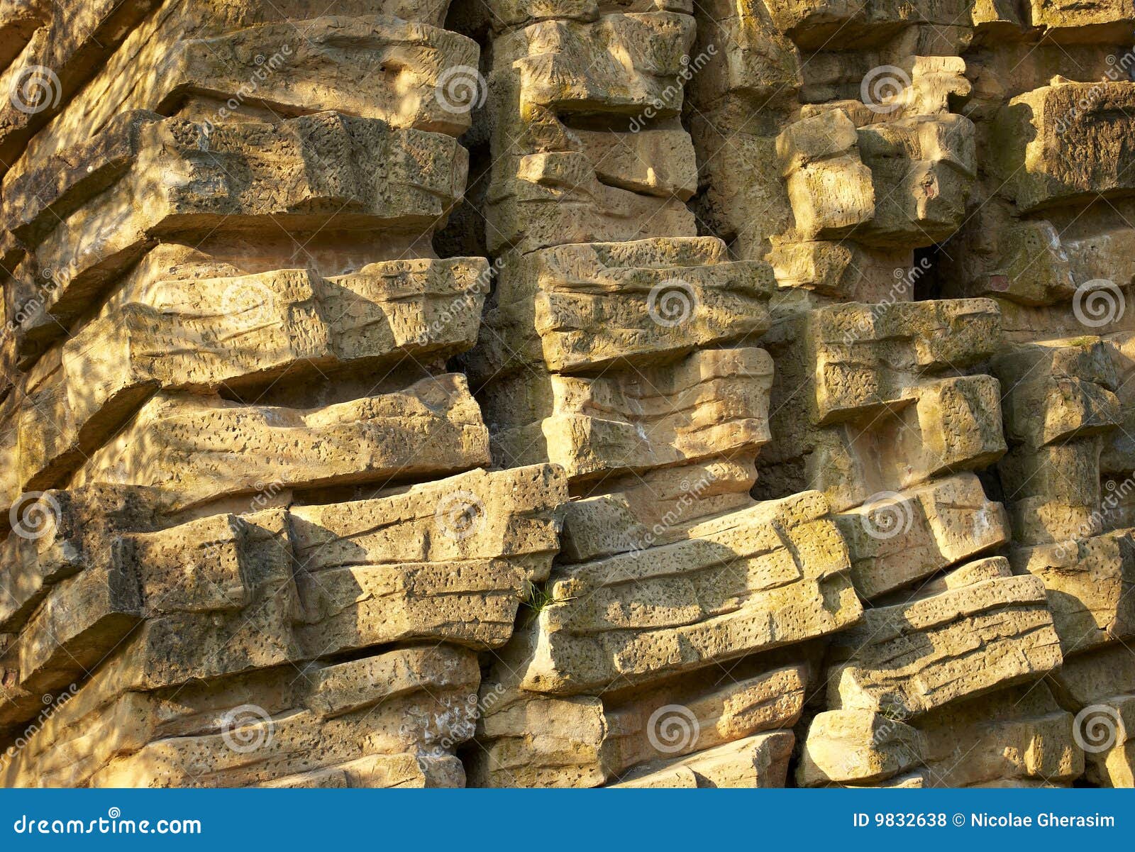Flat stacked stones stock photo. Image of shadows, wall - 9832638