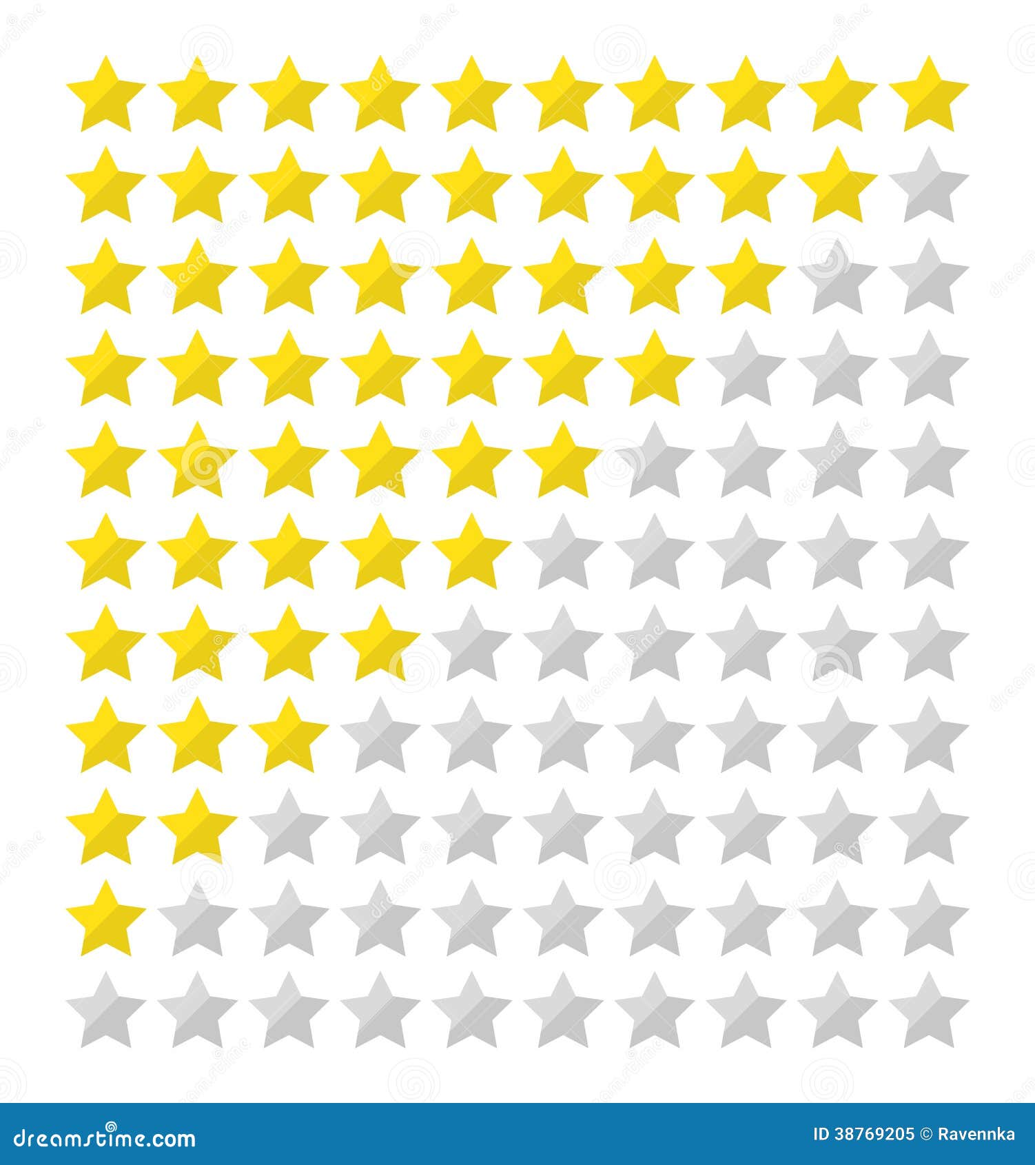 Flat star rating stock vector. Illustration of sign, element - 38769205