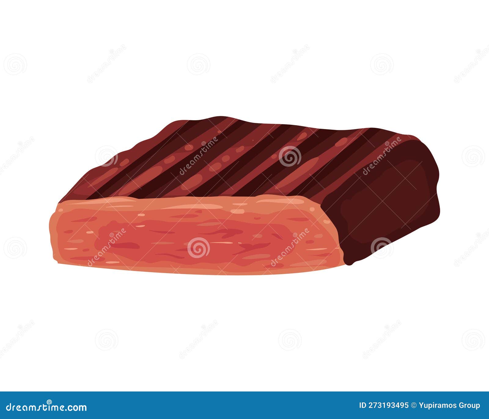 Flat steak illustration stock vector. Illustration of ribeye - 273193495