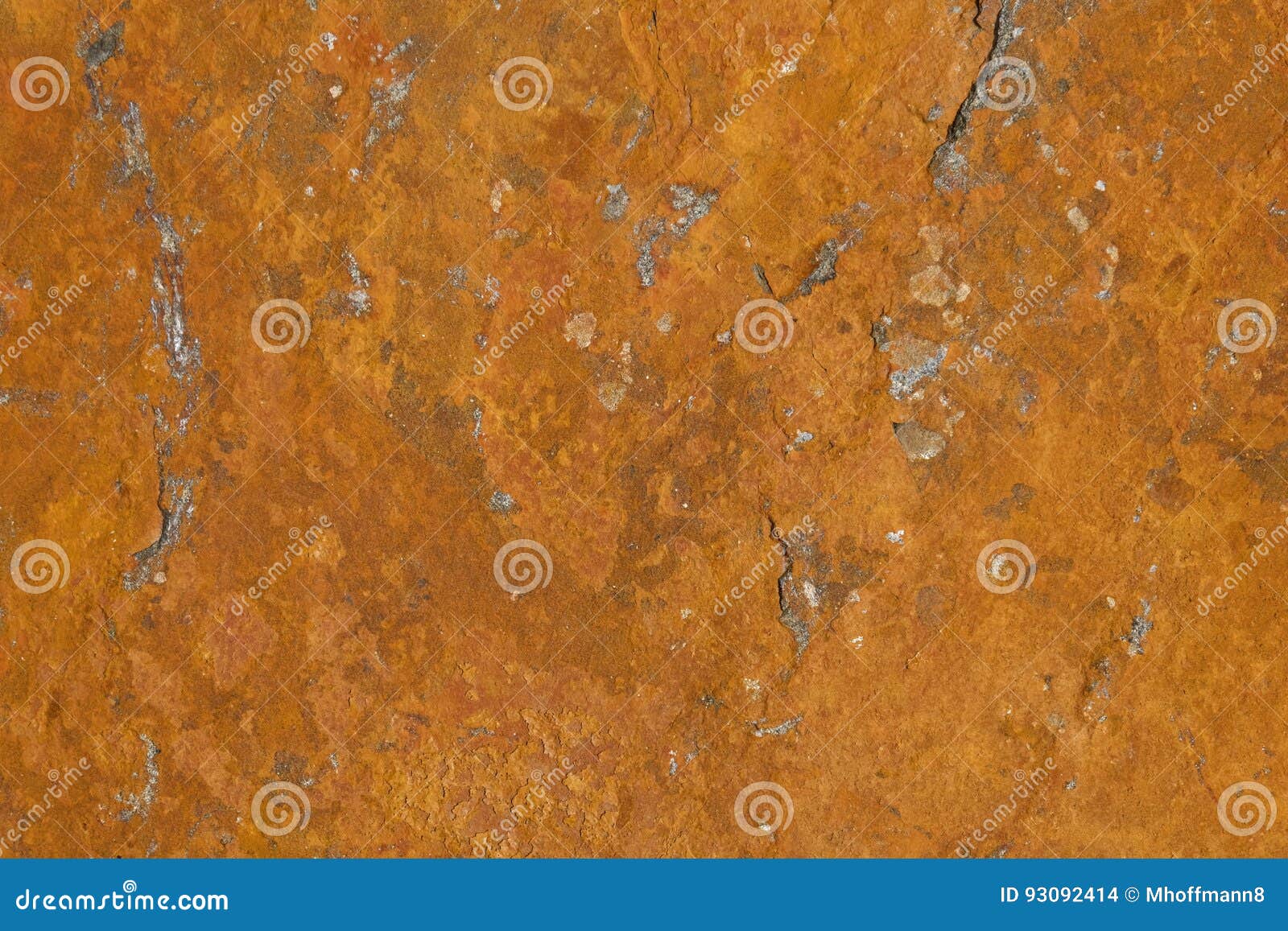 A Flat Stone Surface Rusting Due To the Iron Ore it Contains. a Rust ...