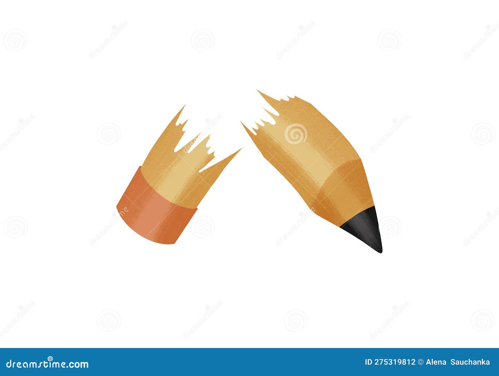 Flat Student Standing Pencil. Cartoon Character Pencil. Flat Character ...