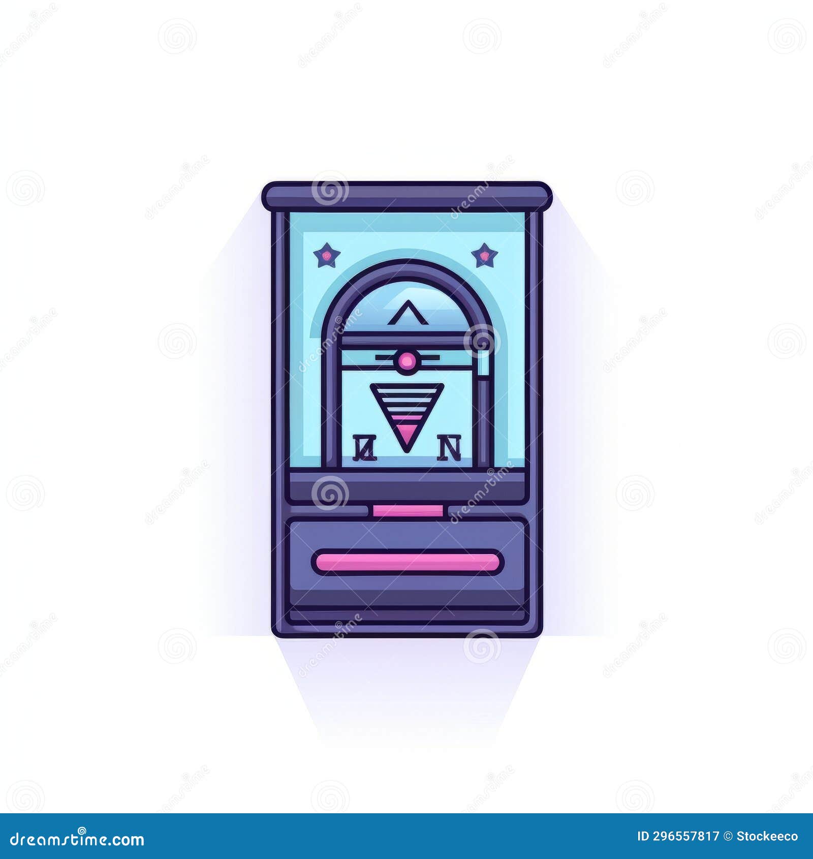 Flat Style Arcade Machine Icon with Cryptopunk and Gloomcore Elements ...