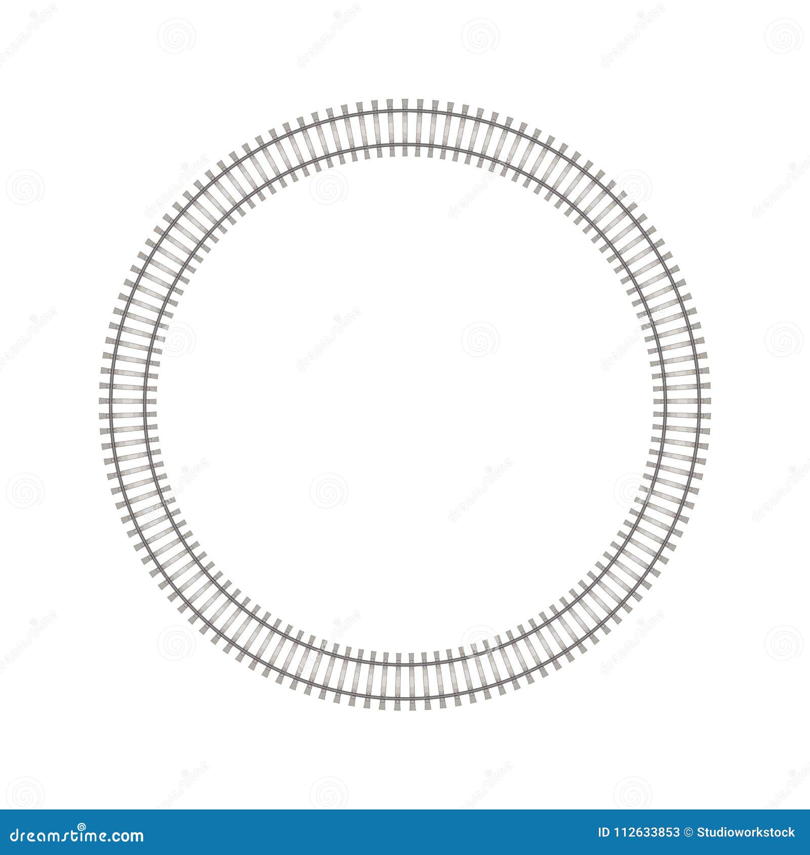 Circle of railway road stock vector. Illustration of graphic - 112633853