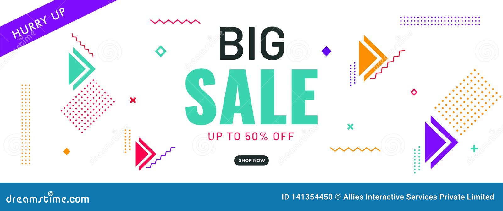 Flat Style Big Sale Header or Banner Design. Stock Illustration ...
