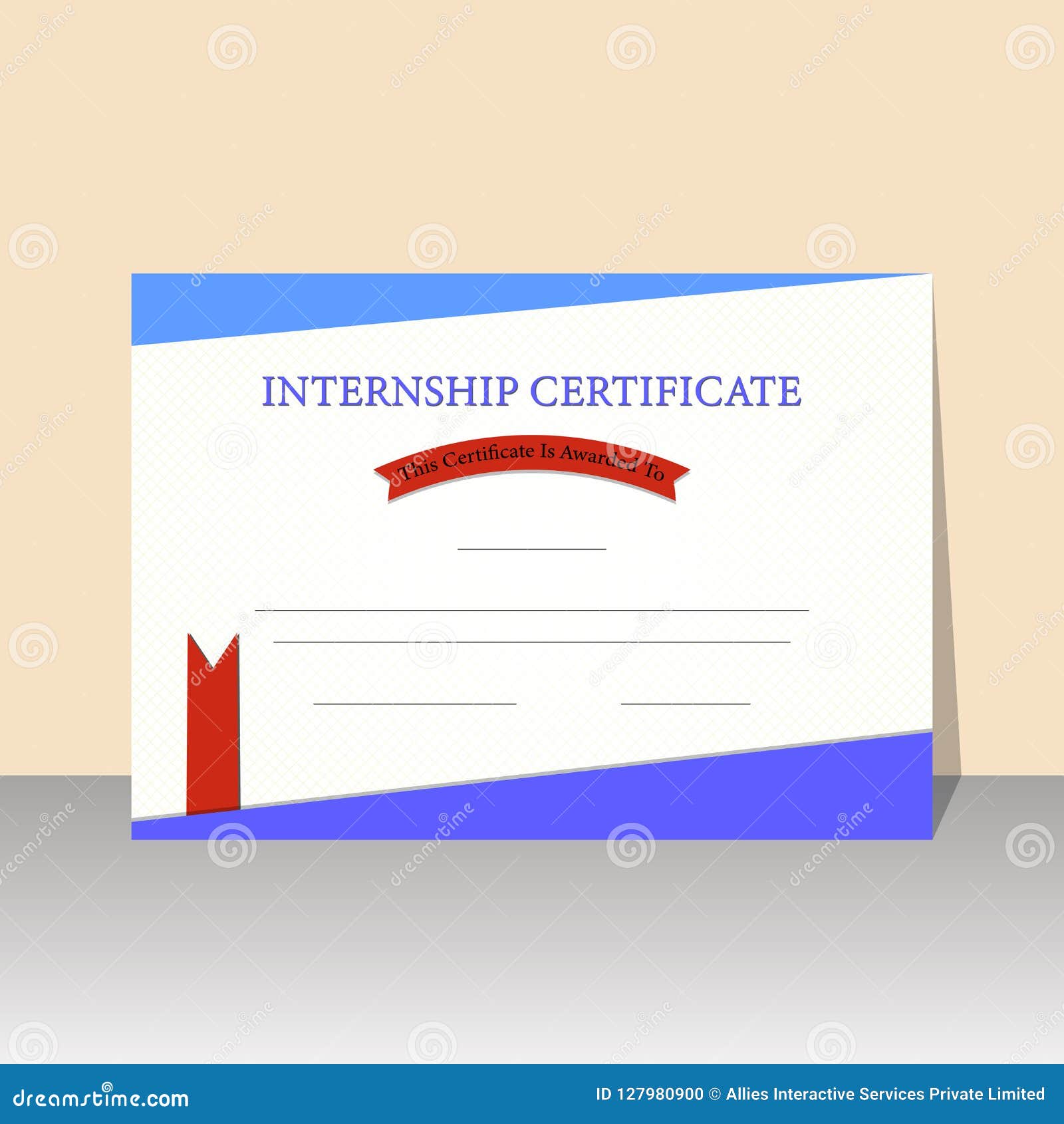 Flat Style Blank Internship Certificate or Diploma Template Design ...