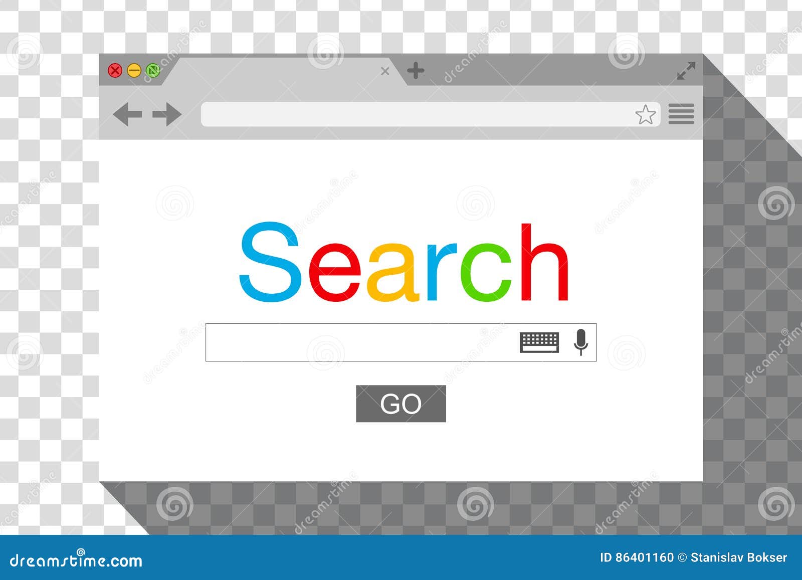 Transparent Browser Window. Website Mockup Frame. Editable Template Of ...