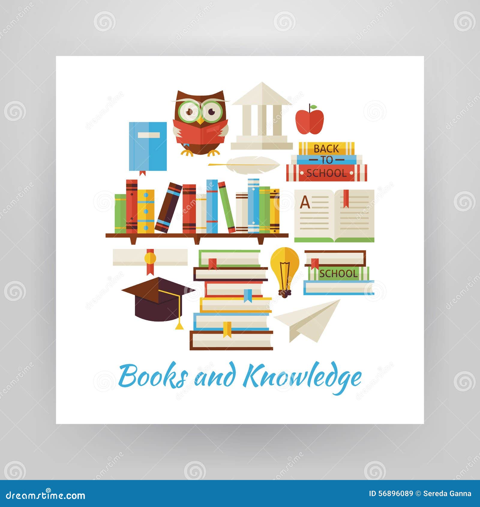 Knowledge Objects: Vector School Education Flat Infographics ...