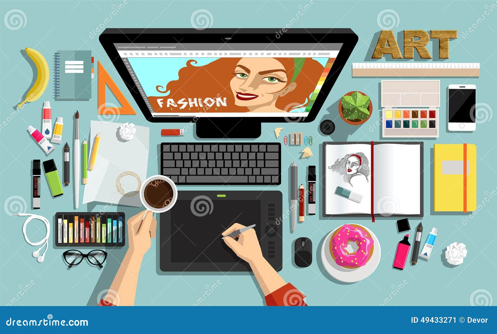 Stationery Drawing Icons Set Cartoon Royalty-Free Stock Image ...