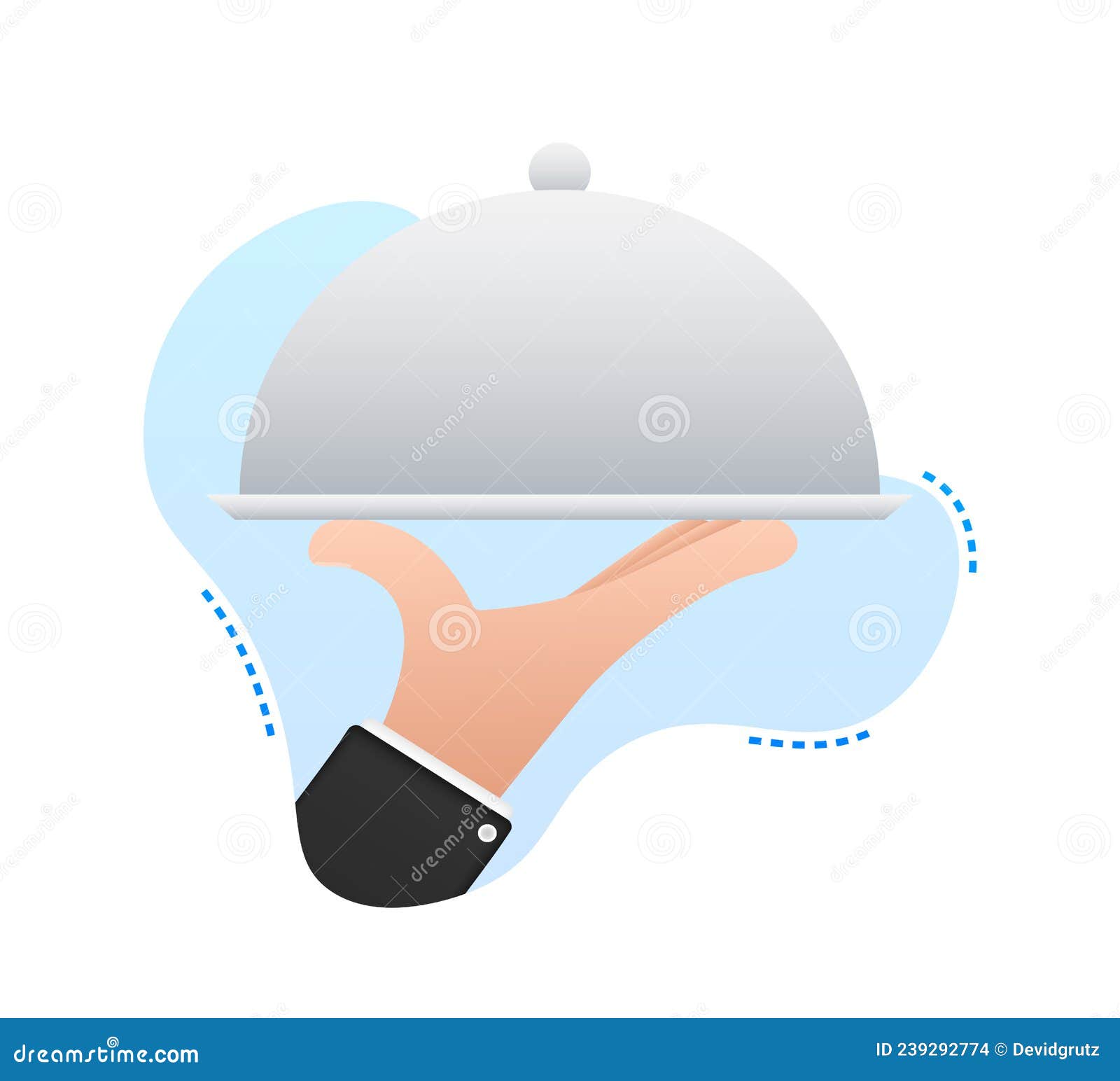 Flat Style Cover for Dish for Cover Design. Vector Illustration ...