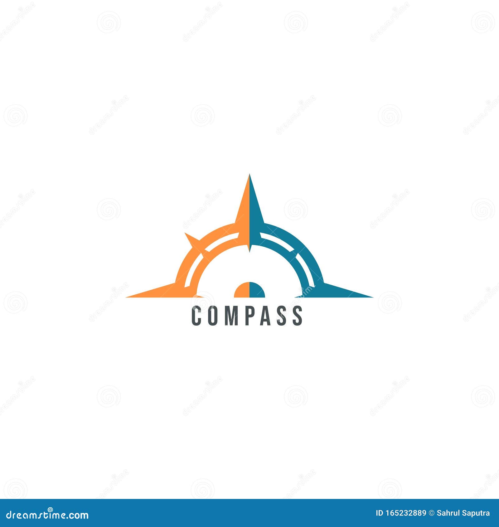 Flat Style Creative Compass Concept Logo Design Template Stock ...