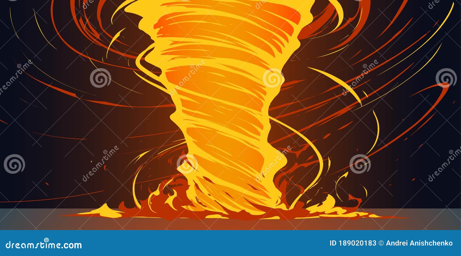Flat Style Fire Twist Tornado Stock Vector - Illustration of circle ...