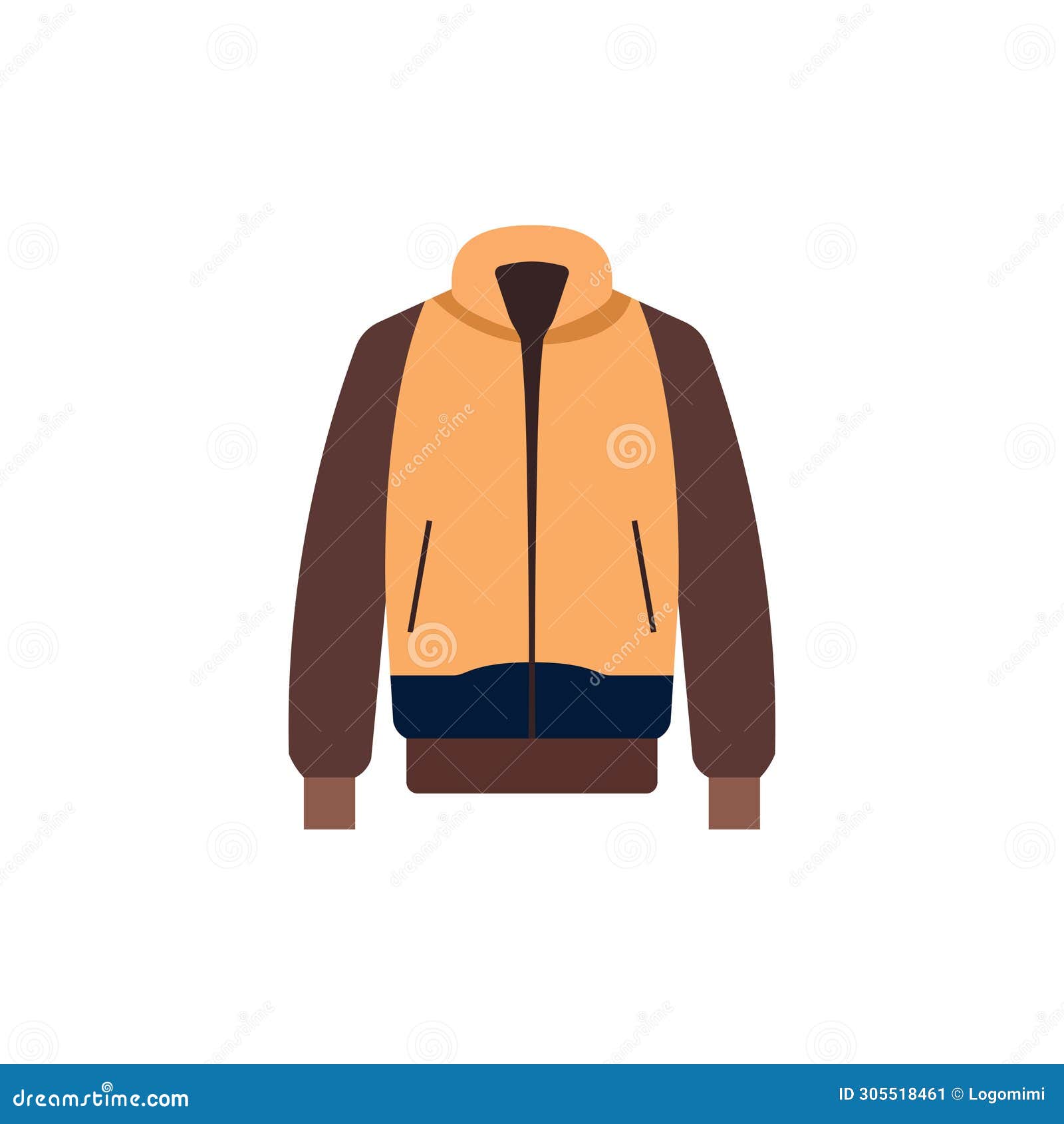 Flat Style Jacket Vector Illustration, Cartoon Style Jacket Icon ...