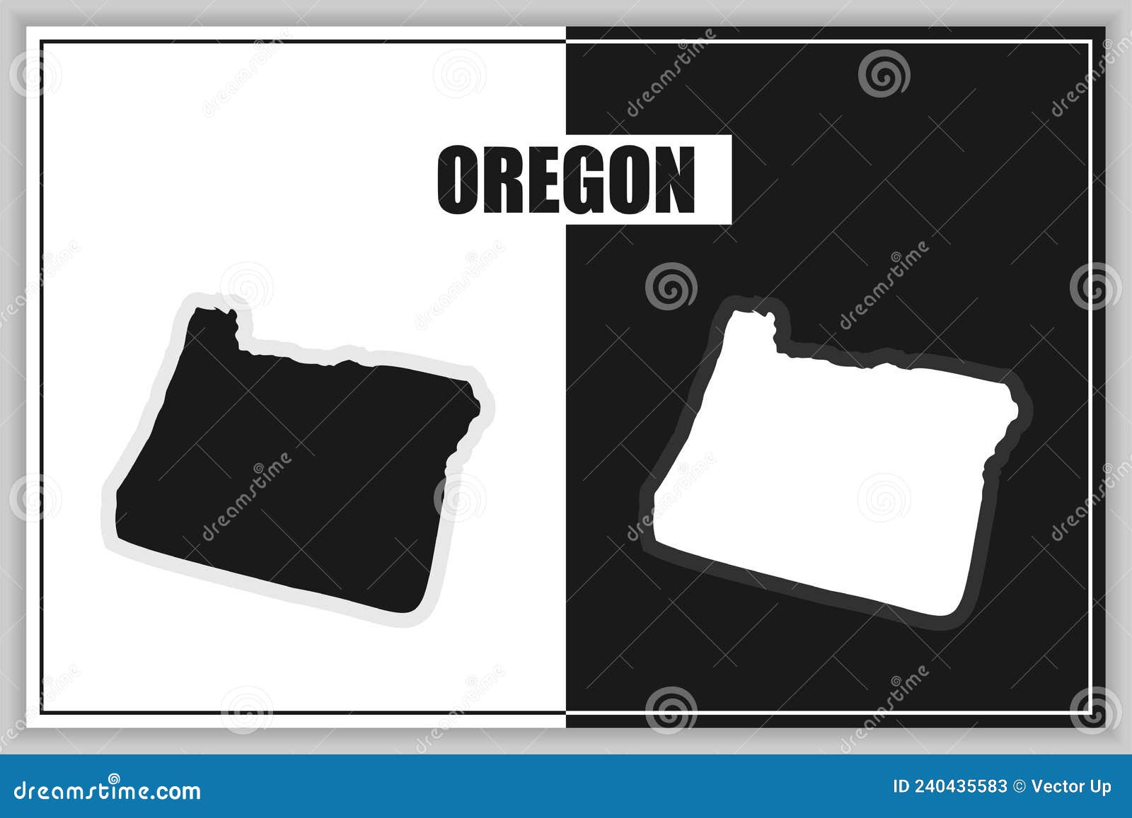 Oregon Map Outline, Hand Drawn Silhouette Design Background Royalty ...