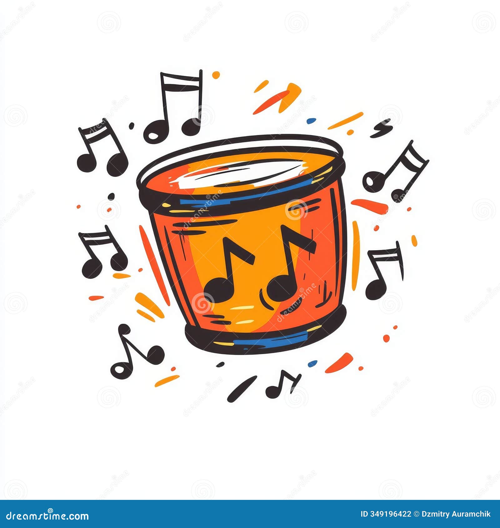 A Flat-style Minimalist Modern Drawing of a Traditional African Bongo ...