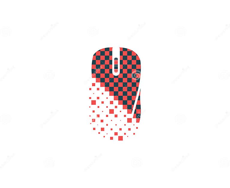 Flat Style Mouse Icon Illustration. Computer Mouse Logo Vector Design ...