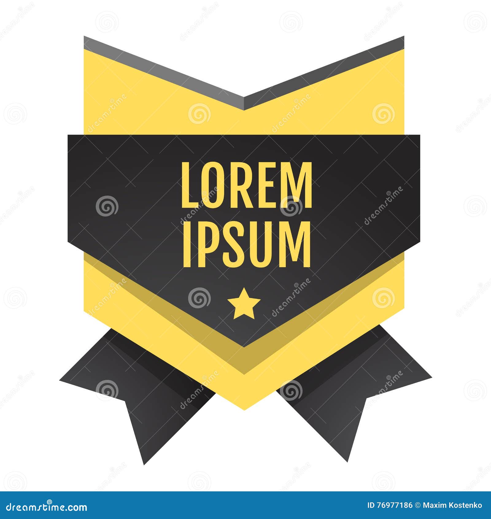 Flat Style Orange and Black Badge Icon. Vector Label for Your Design ...