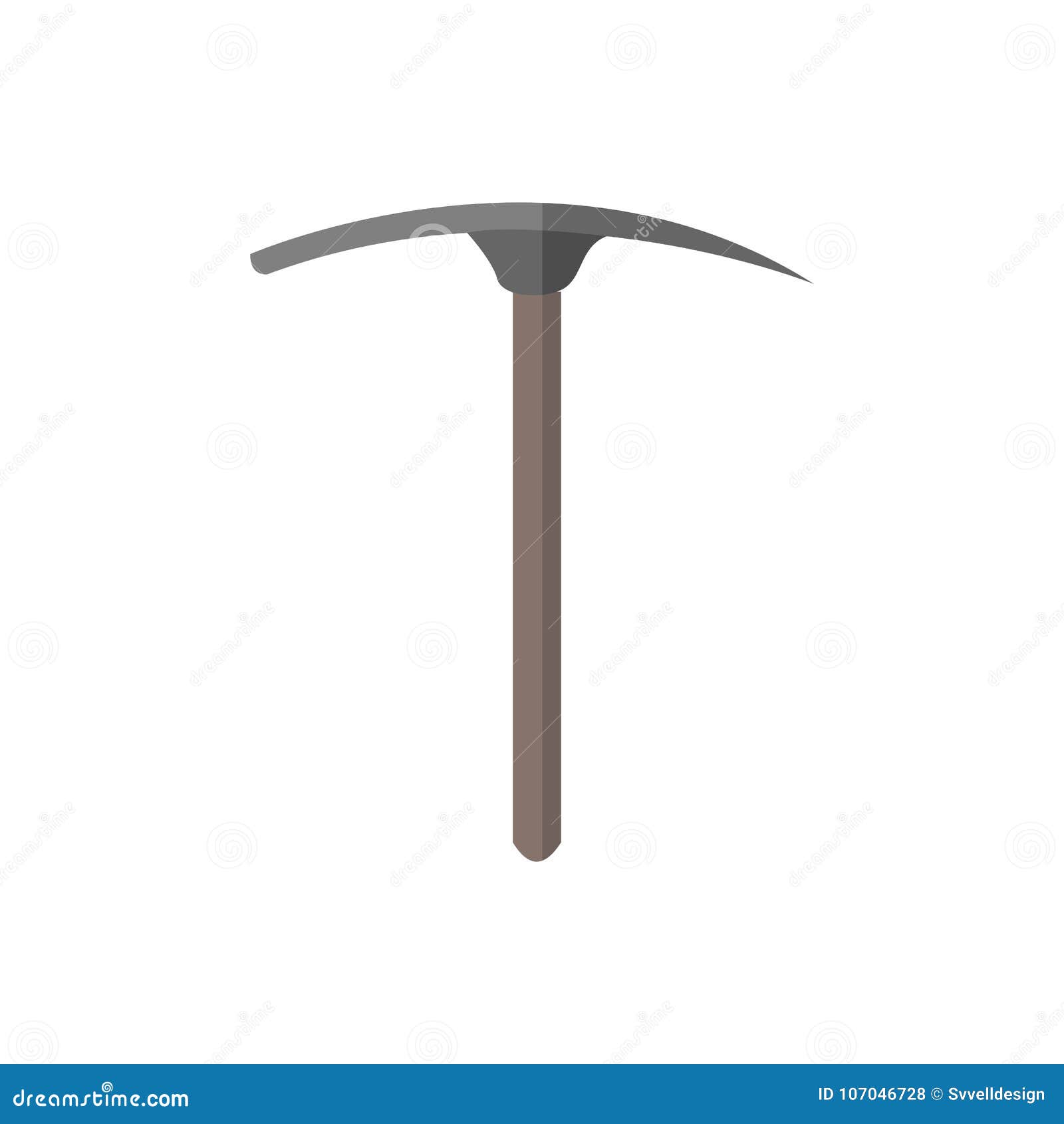 Flat Style Pickaxe Mining Vector Illustration Graphic Stock Vector ...